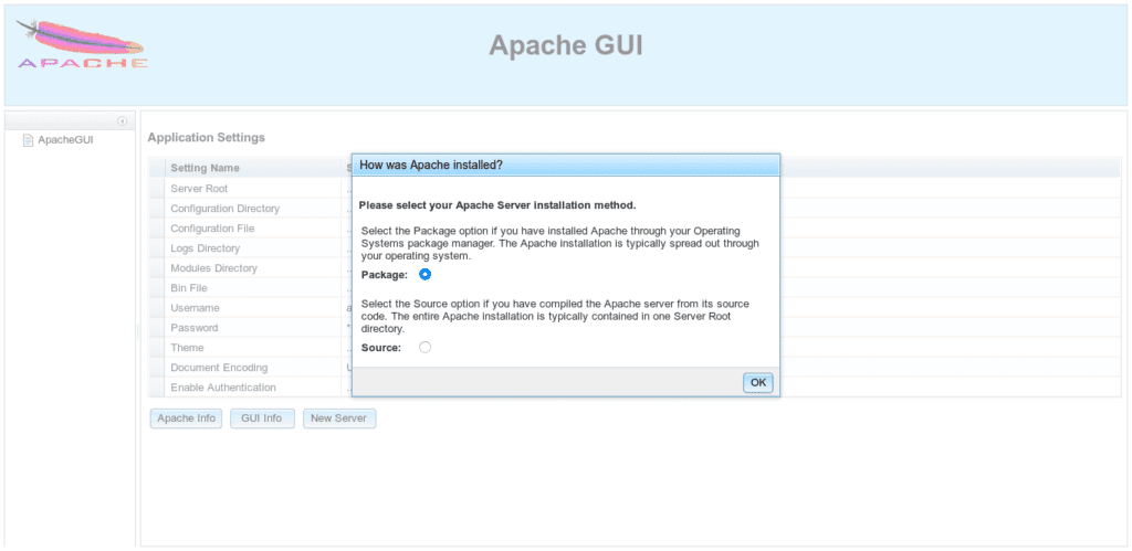 Как быстро установить Apache GUI на Debian 9?