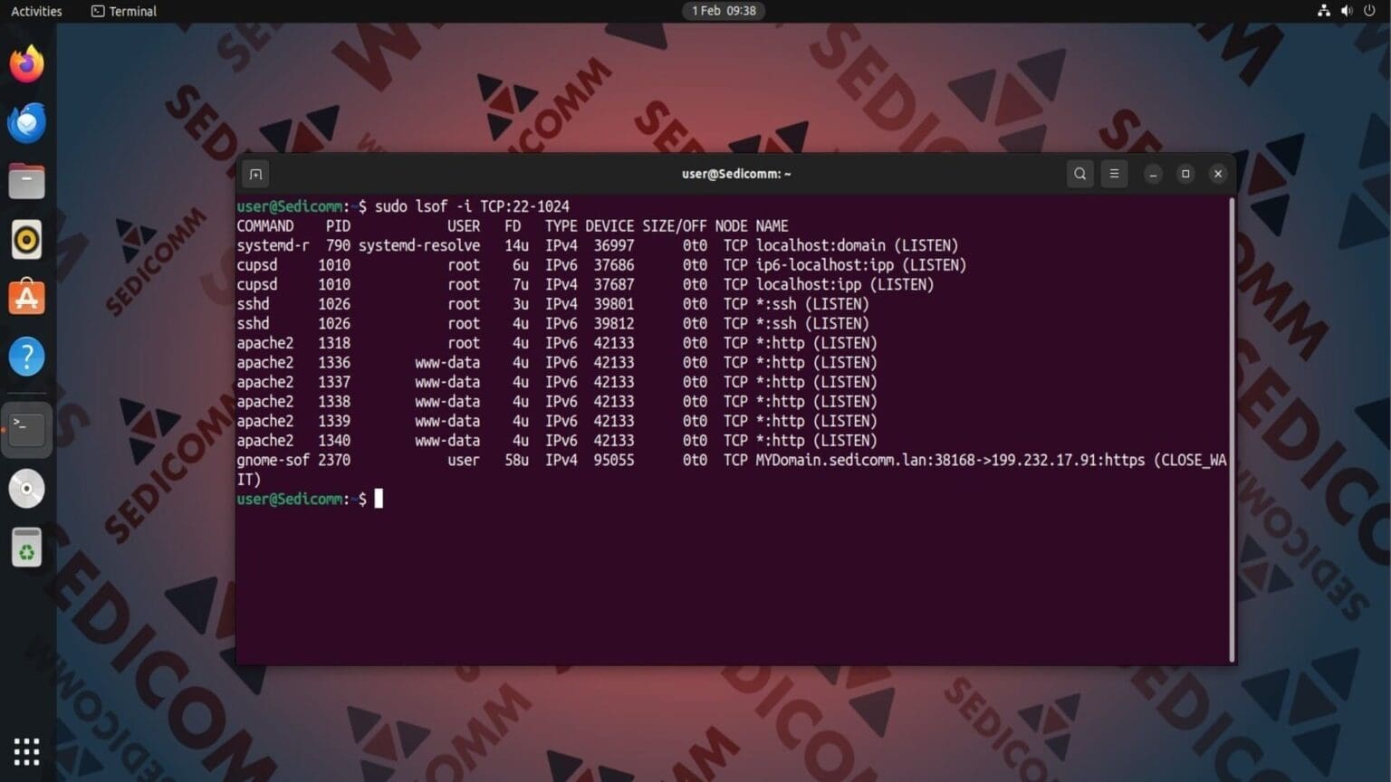 10 примеров использования команды lsof в Linux