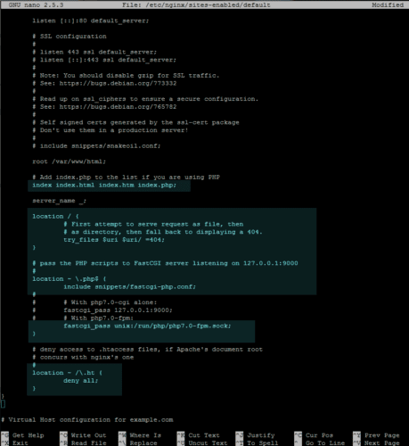 Как установить Nginx, MariaDB 10, PHP 7 (стек LEMP)