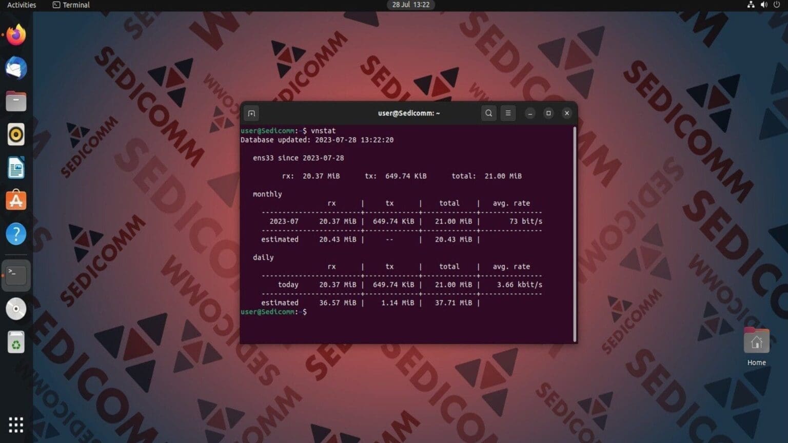 Как установить и использовать vnStat в Linux