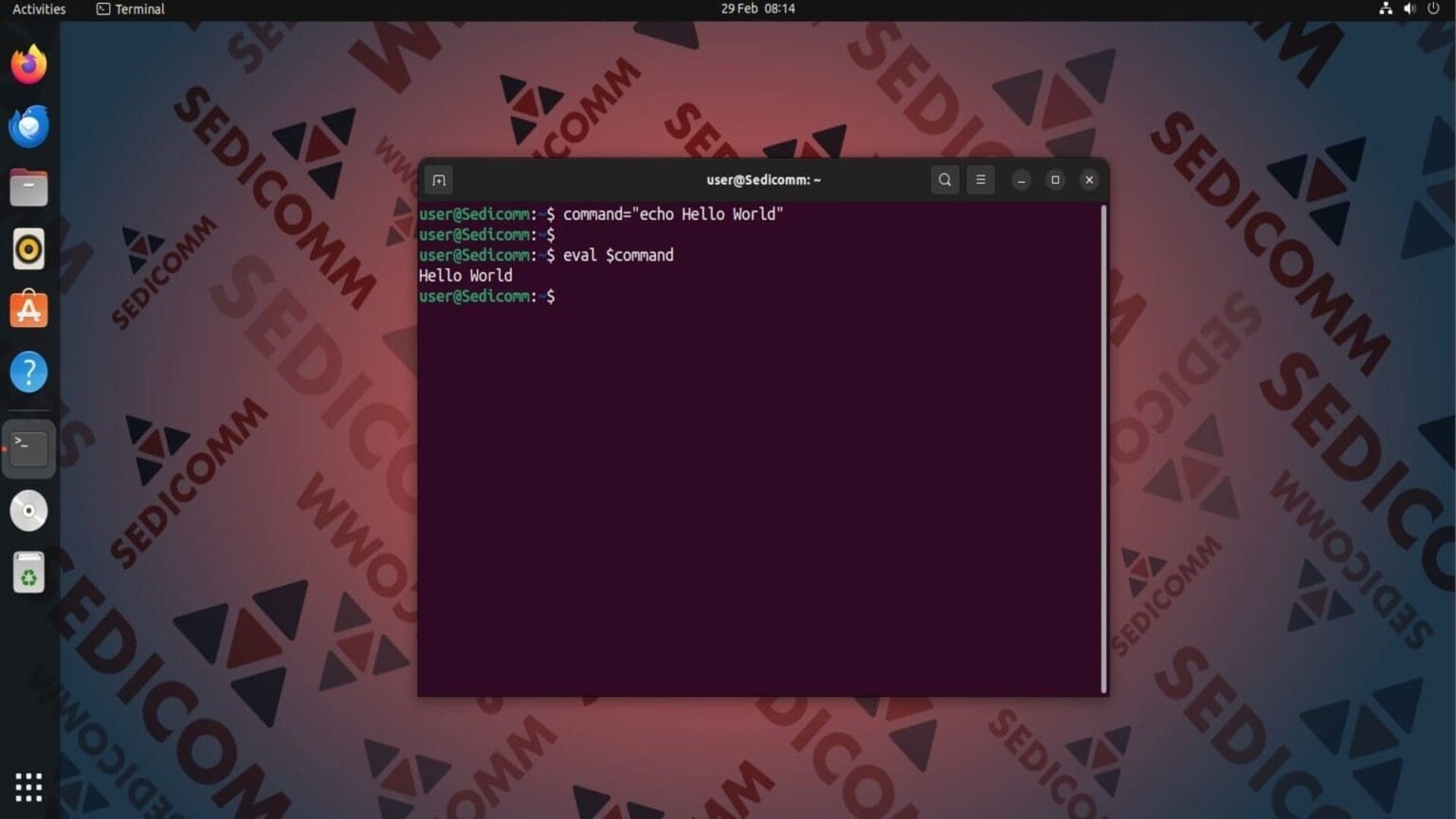 Команда eval в Linux с примерами
