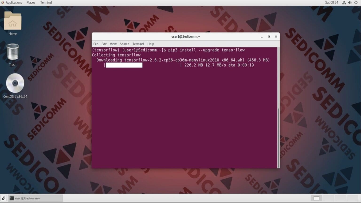 Как установить TensorFlow в CentOS Linux